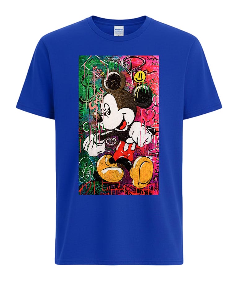 Mickey Mouse Chill Shirt – Graffiti Cartoon Graphic Tee, Street Art ...