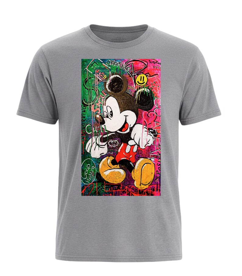 Mickey Mouse Chill Shirt – Graffiti Cartoon Graphic Tee, Street Art ...