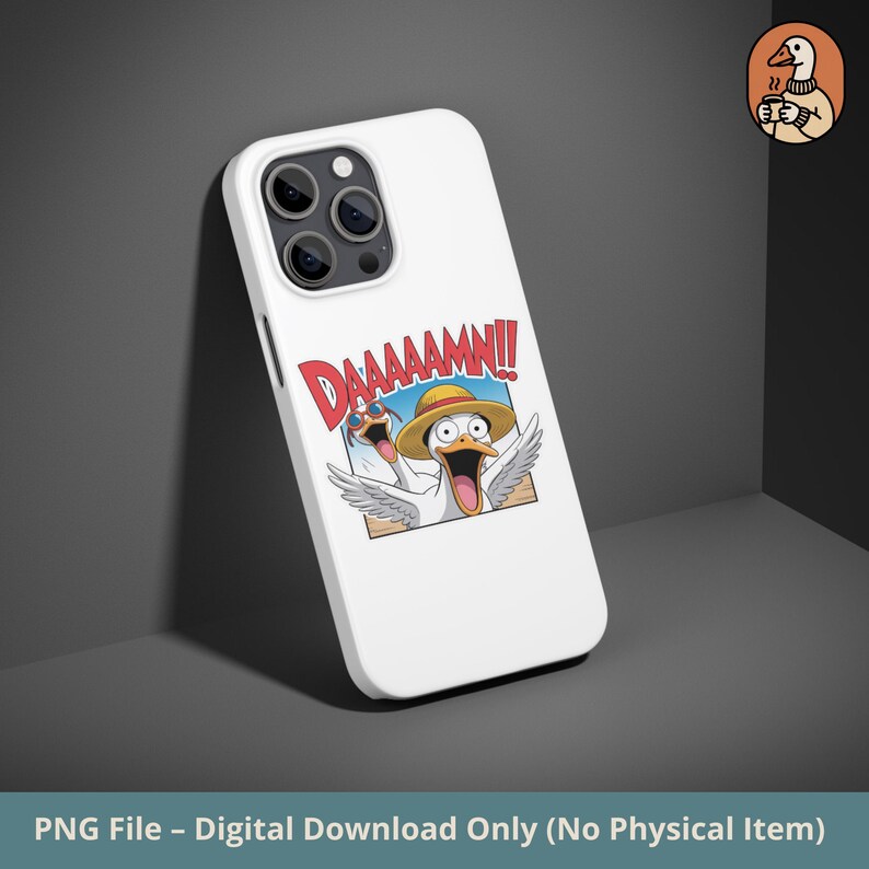 Funny Goose "daaaaaamn!!" Meme, Anime Reaction Art (PNG Digital ...