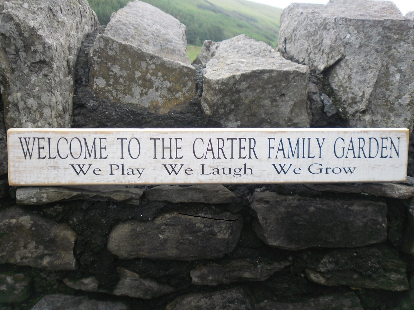 Garden Sign Personalised Rustic Vintage Wooden Extra Large - Etsy UK