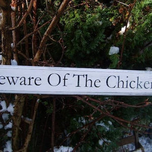 Large Chickens Sign Handmade Beware of the Chickens | Etsy