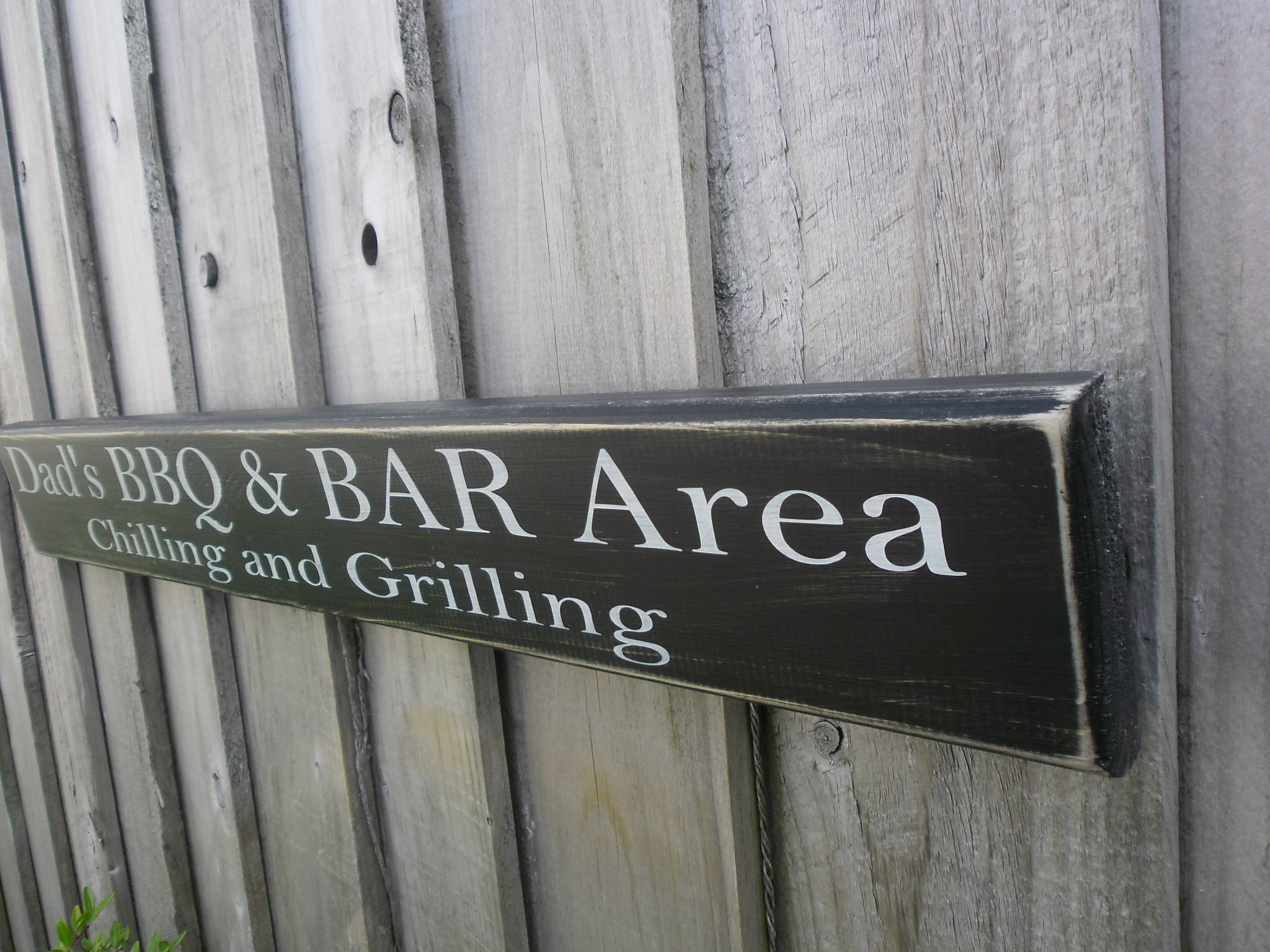Dad's BBQ Barbecue Barbeque Bar Sign Personalised Wooden | Etsy UK