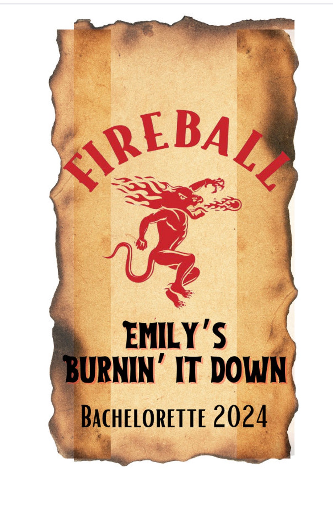 Personalized Fireball Mini Shooter Labels - Etsy