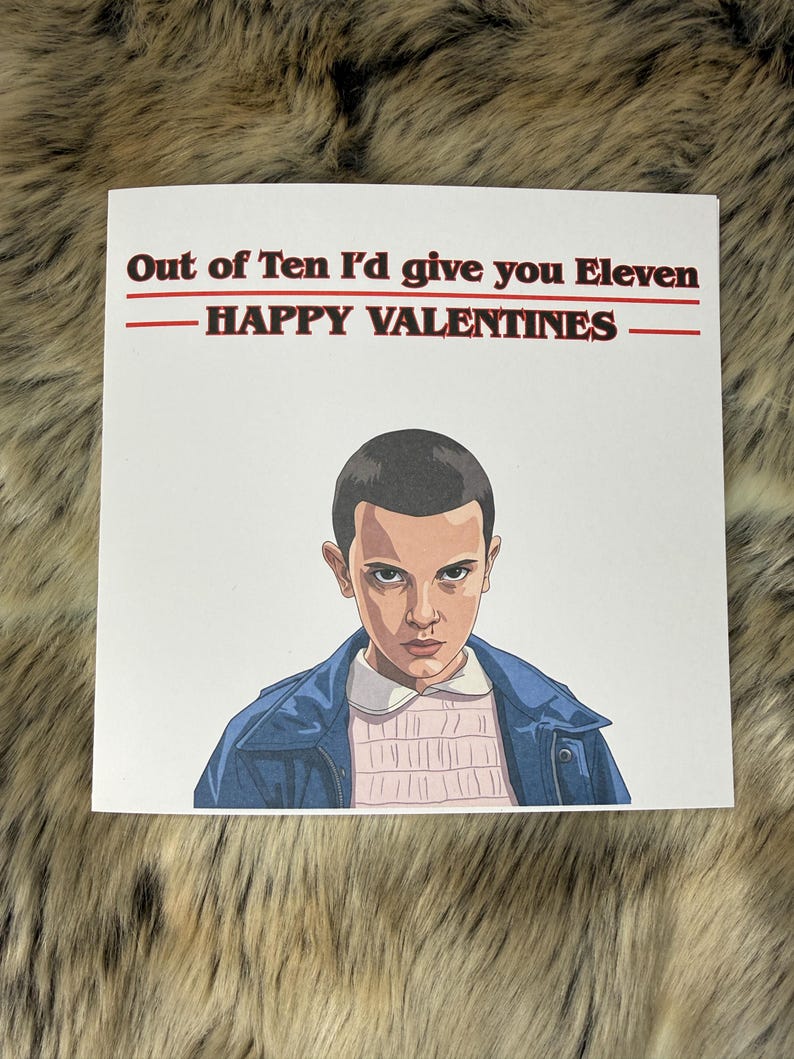 Stranger Things Eleven Jane Hopper Valentines Card 6 X 6 - Etsy