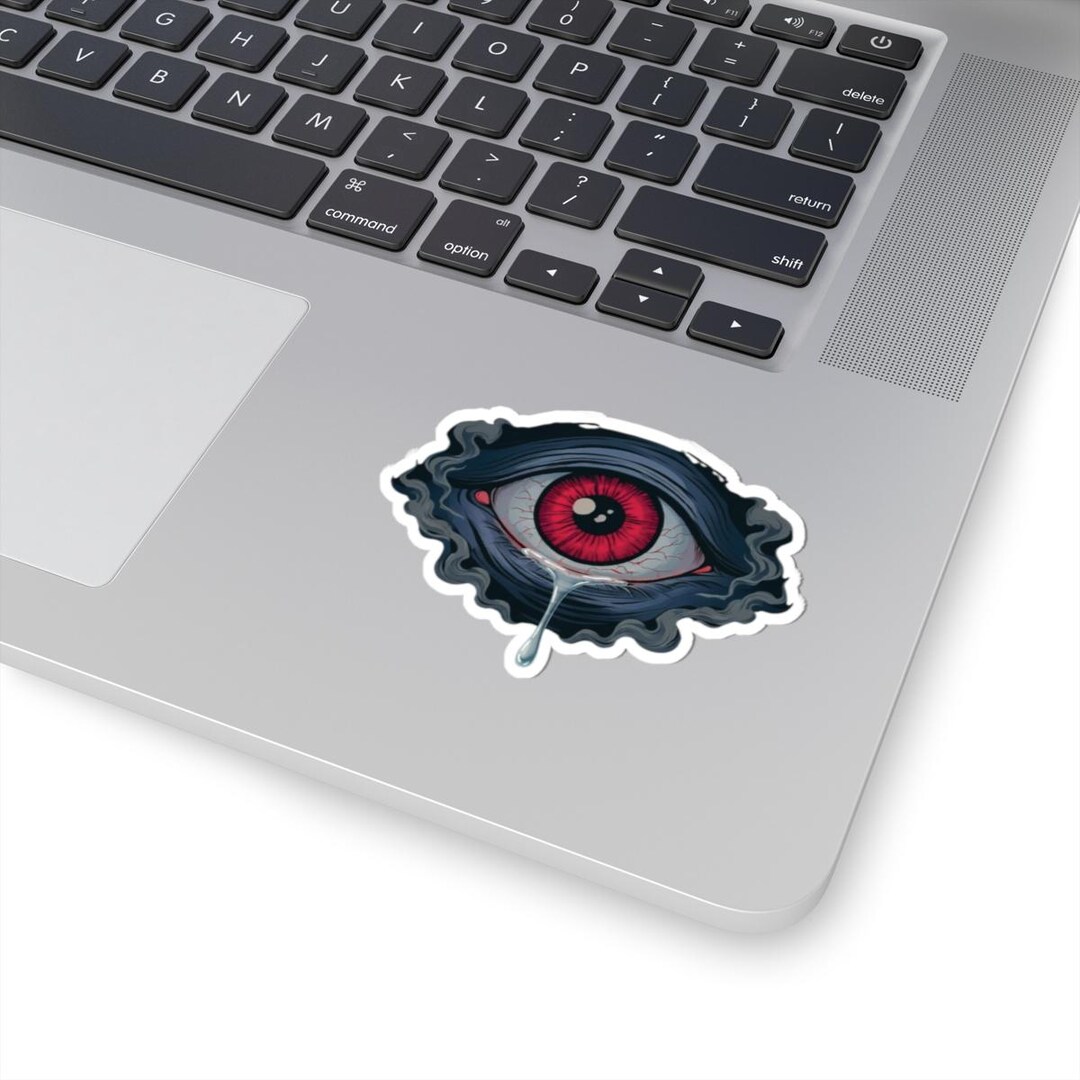 Red Eye Sticker: Glossy Laptop Decal, Art Lover Gift - Etsy
