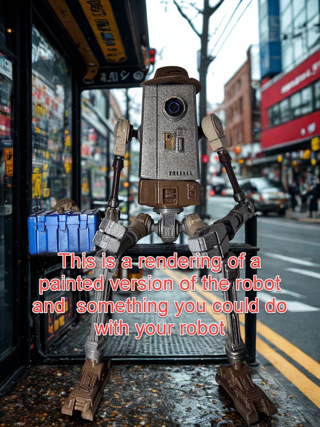 3D Printed Urban Wanderer Robot Figurine: DIY Painting Project - Etsy