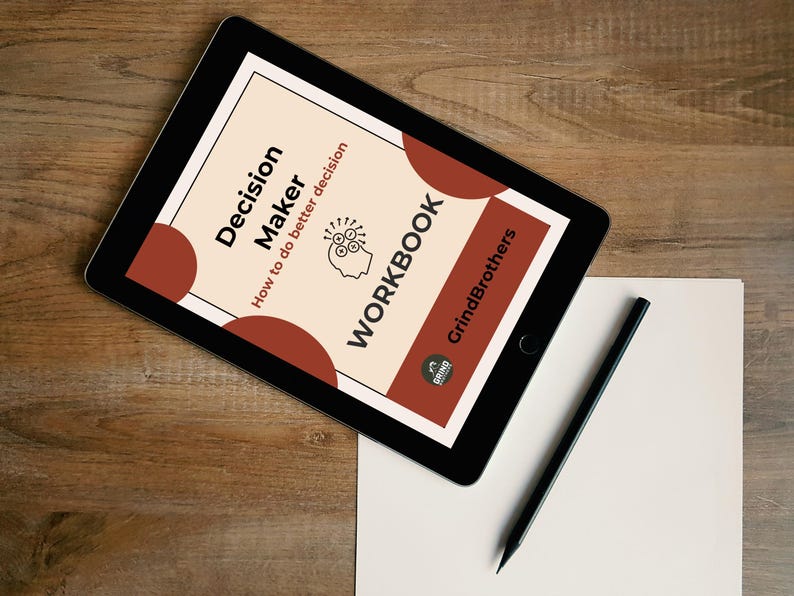 Printable Decision Maker Workbook — SMART Goals Planner + Decision ...