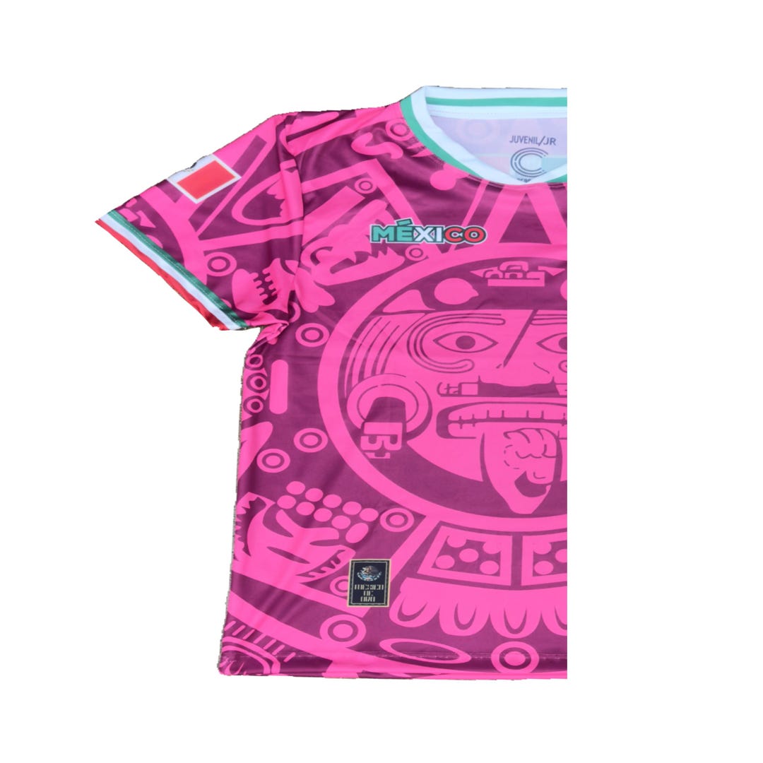 Hot Pink Calendario Azteca Mexico Soccer Jersey - Etsy