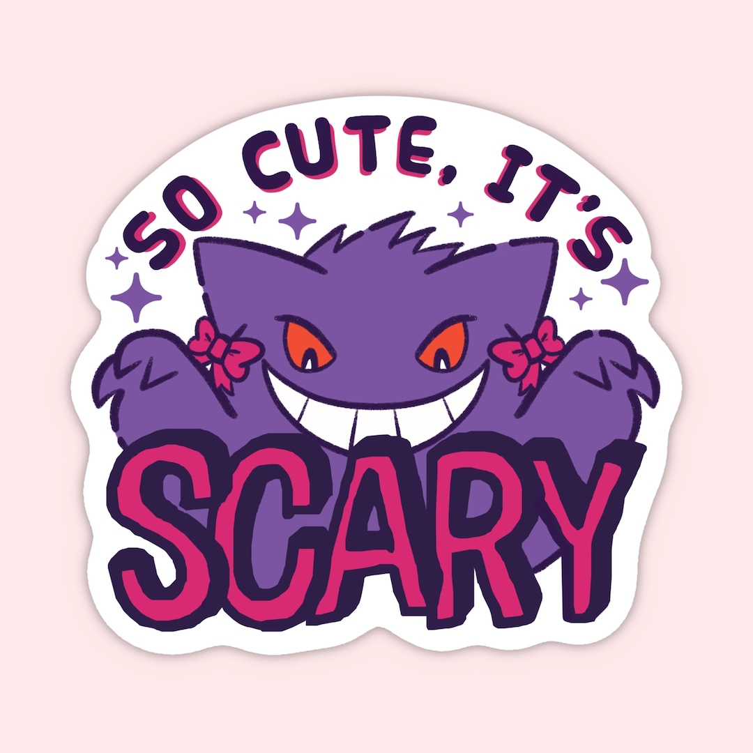 So Cute, It's Scary Gengar Sticker - Etsy