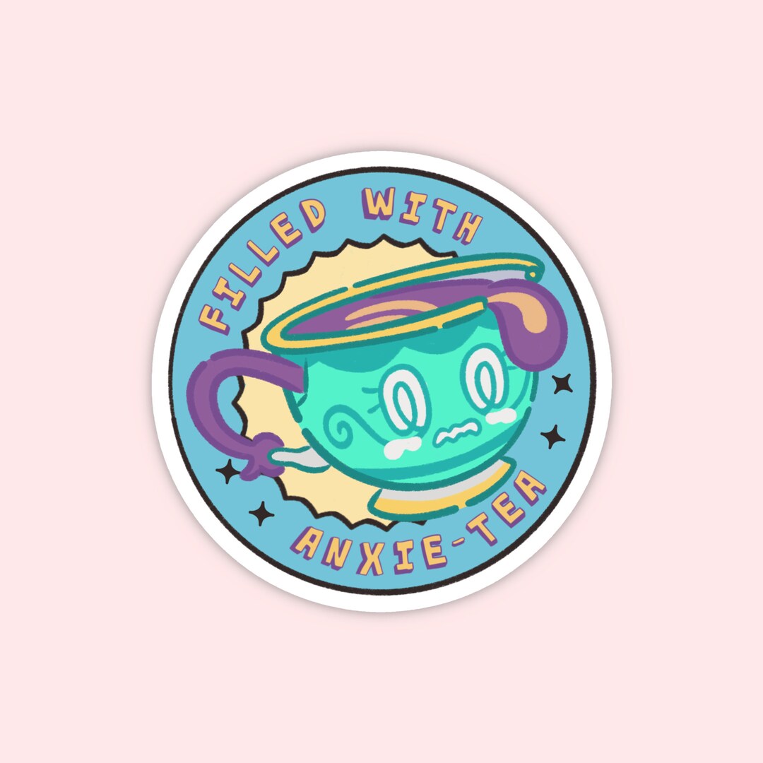 Anxiety Sinistea Sticker - Etsy