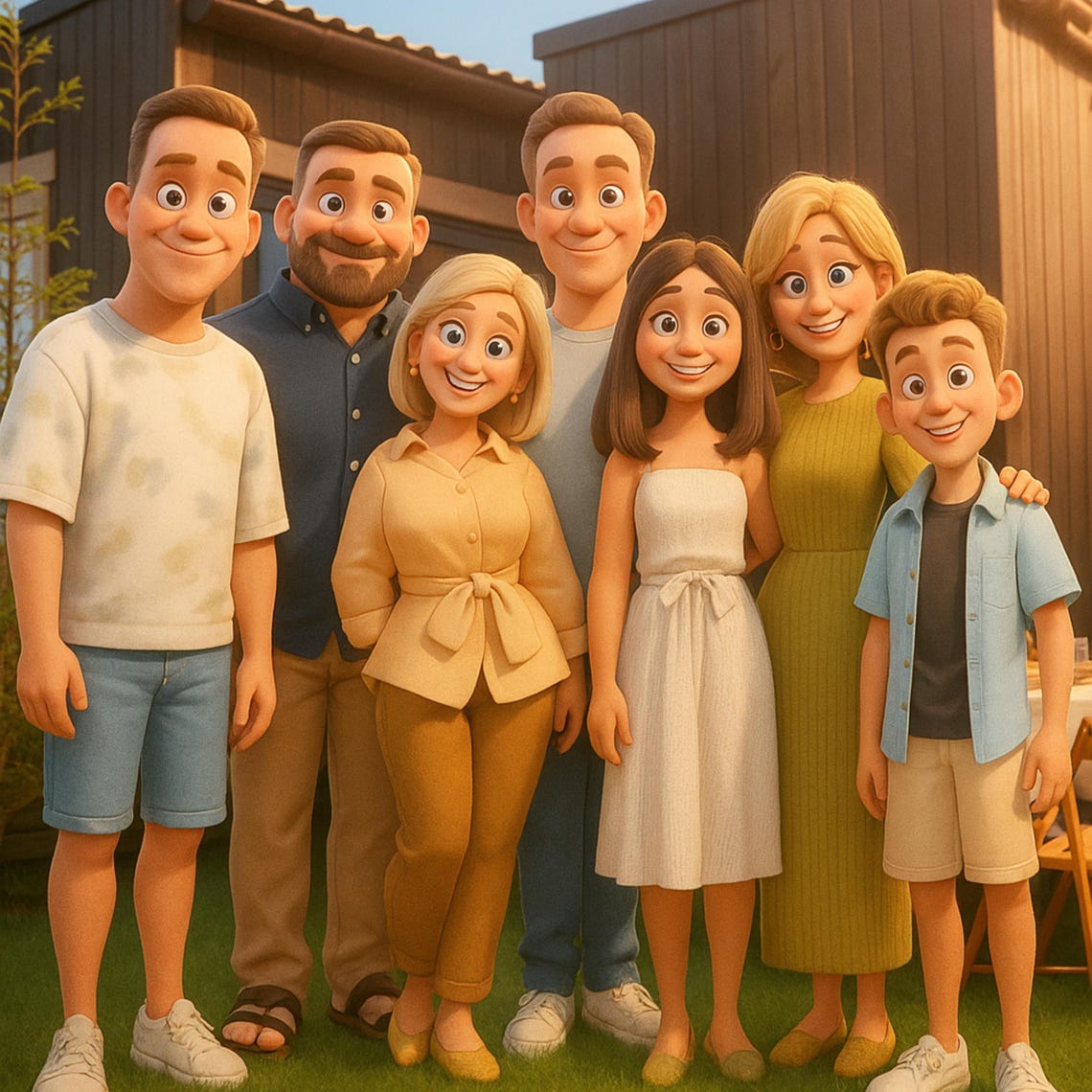 Custom Pixar Portrait • Family Cartoon Illustration • Personalized ...