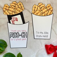 Teacher Appreciation Chicken Nugget Gift Card Holder (editable PDF) - Etsy