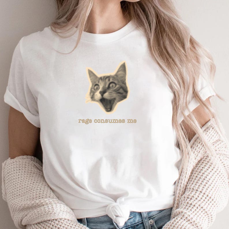 Funny Cat Meme Shirt, Rage Consumes Me Cat T-shirt - Etsy