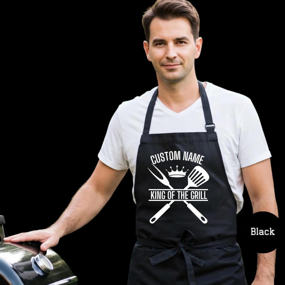 Personalized BBQ Apron: Custom Grill Master Gift for Men - Etsy