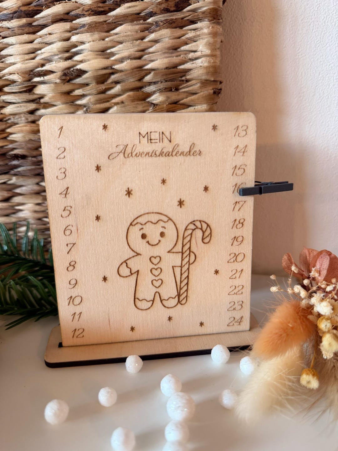 Wooden Advent Calendar SVG DXF | My Advent Calendar Template | Laser ...