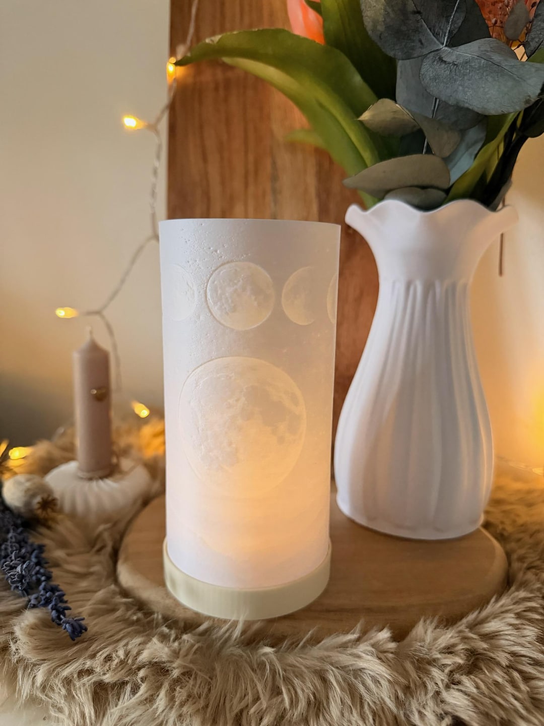 3D Print File Moon Phases Lithophane Lamp | Moon Phases Lunar Lamp ...