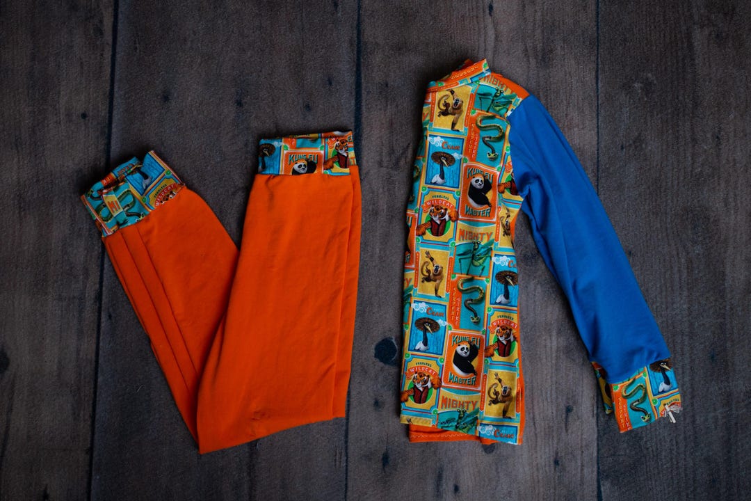 Kung Fu Panda Pajamas: Handmade Youth Size 5/6 - Etsy