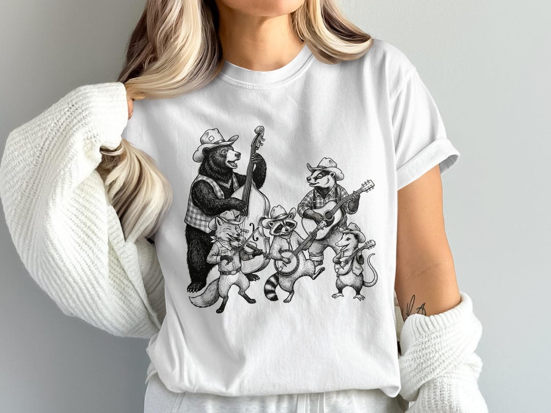 Bluegrass Animal Band T-shirt, Vintage Country Music Tee - Etsy