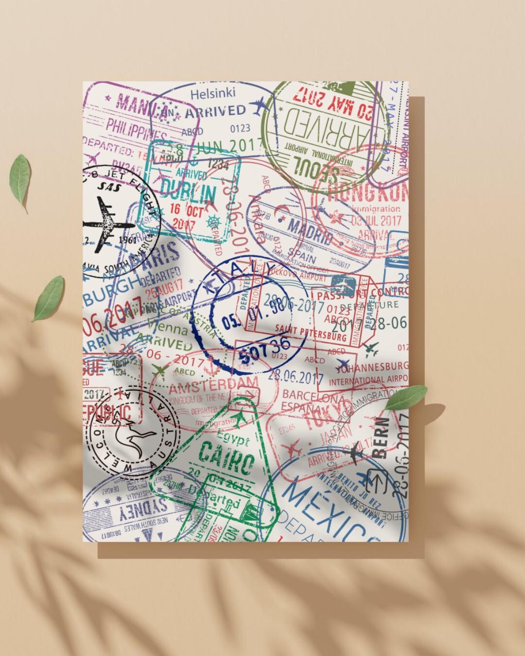 Travel Poster - Passport Stamp - Home Decor - Etsy