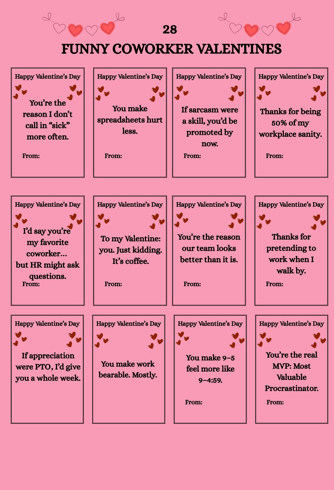 Funny Coworker Valentines: 28 Workplace Valentines - Hilarious ...