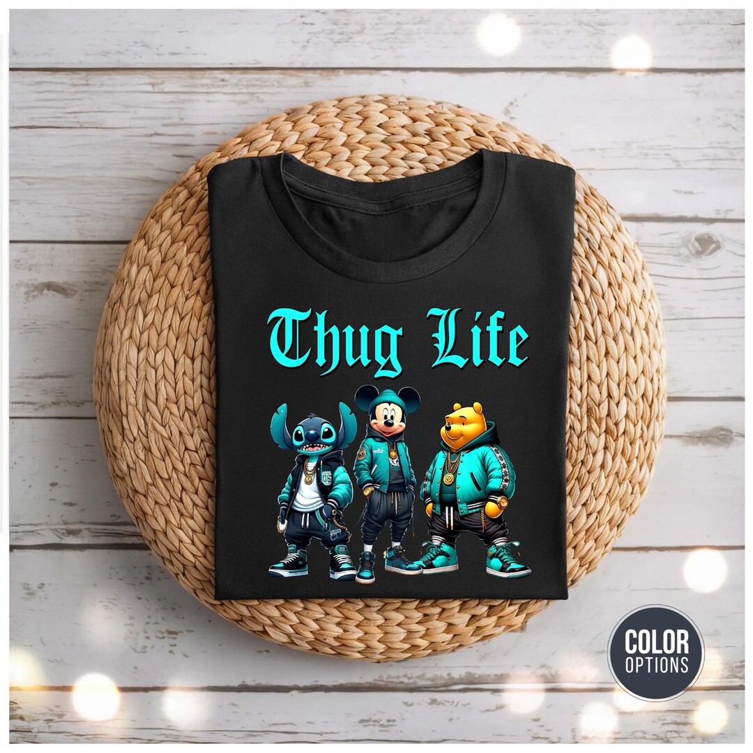 Disney Thug Life Shirt: Vintage Cartoon Graphic Tee - Etsy