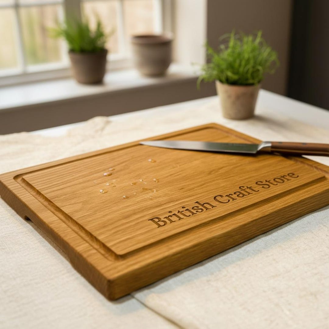 Small Oak Wood Chopping and Cutting Board - Etsy UK