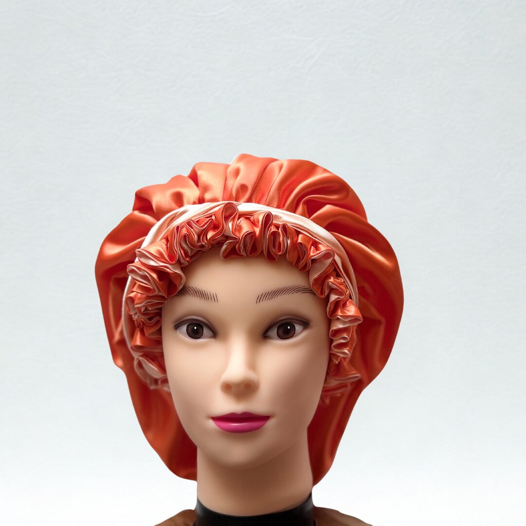 Reversible Satin Tie Bonnet | Luxury Hair Bonnet for Curls, Braids ...
