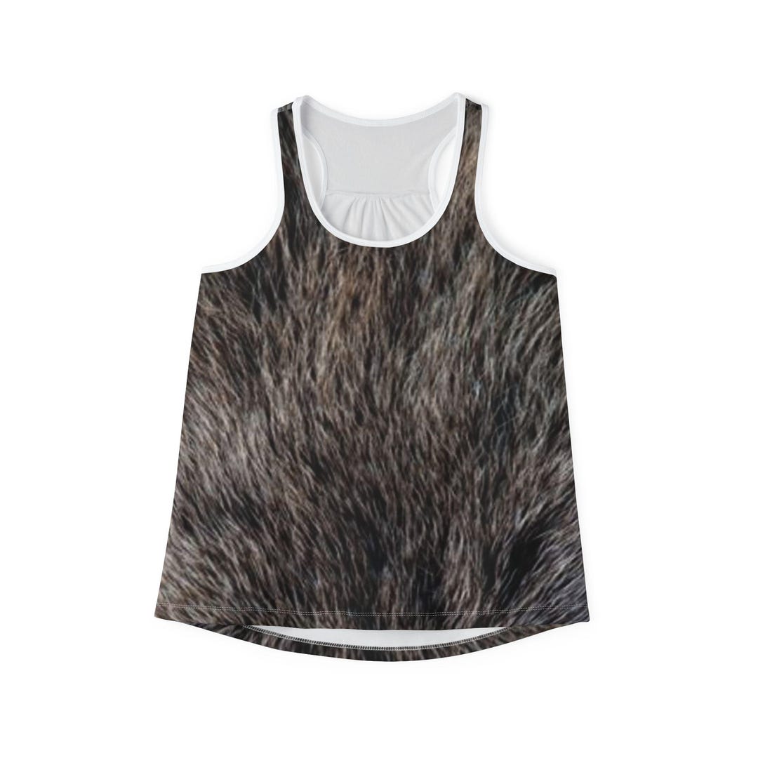 Bear Fur Texture Tank Top | All-over Print Racerback - Etsy