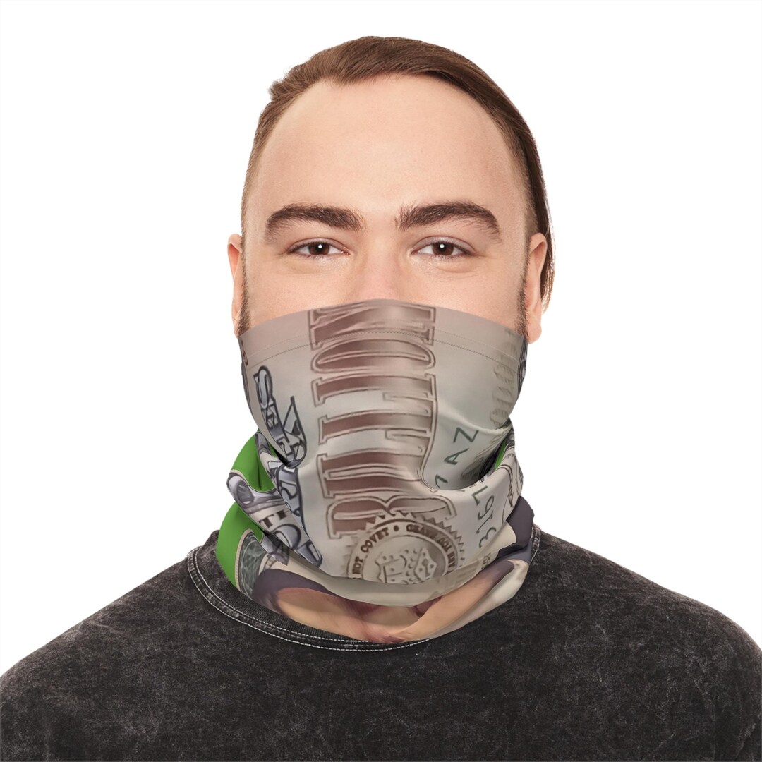 Funny Money Print Neck Gaiter | Cash Face Bandana | DEE RAYMO ART ...