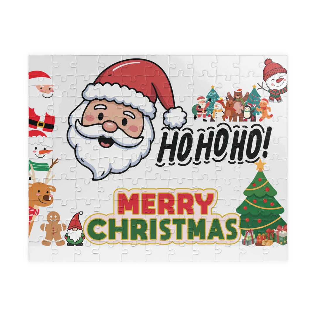Santa Ho Ho Ho Merry Christmas Puzzle - Etsy