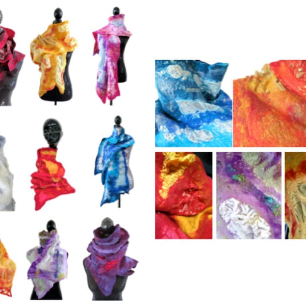 Nuno Felt Scarf - Etsy