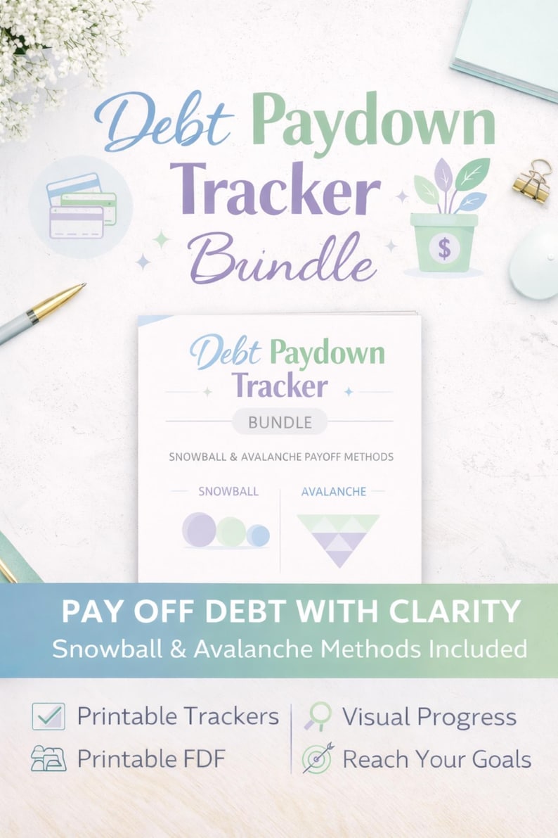 Debt Payoff Tracker | Snowball & Avalanche Methods (PDF Printable ...