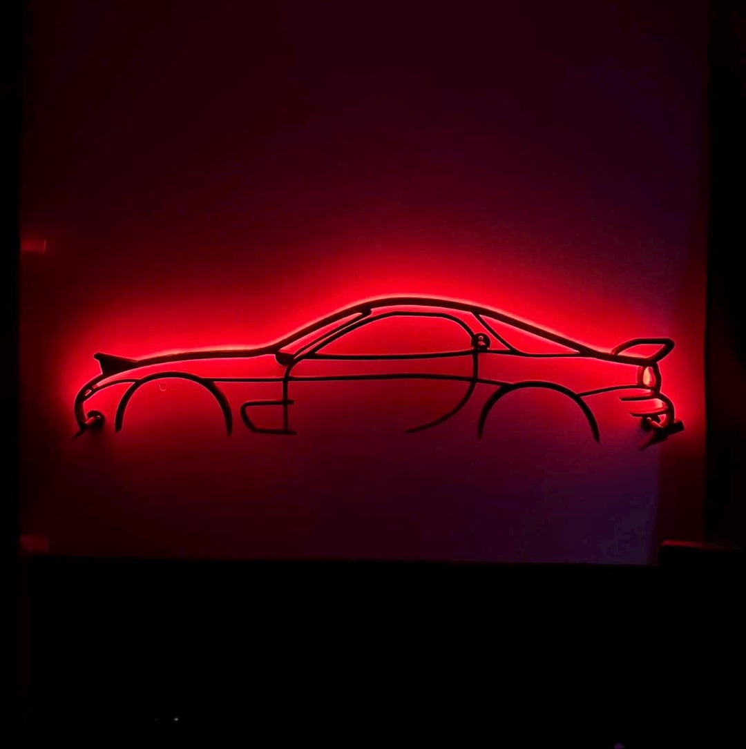 Mazda RX7 FD3S JDM Rgb LED Neon Backlit Wall Art - Etsy