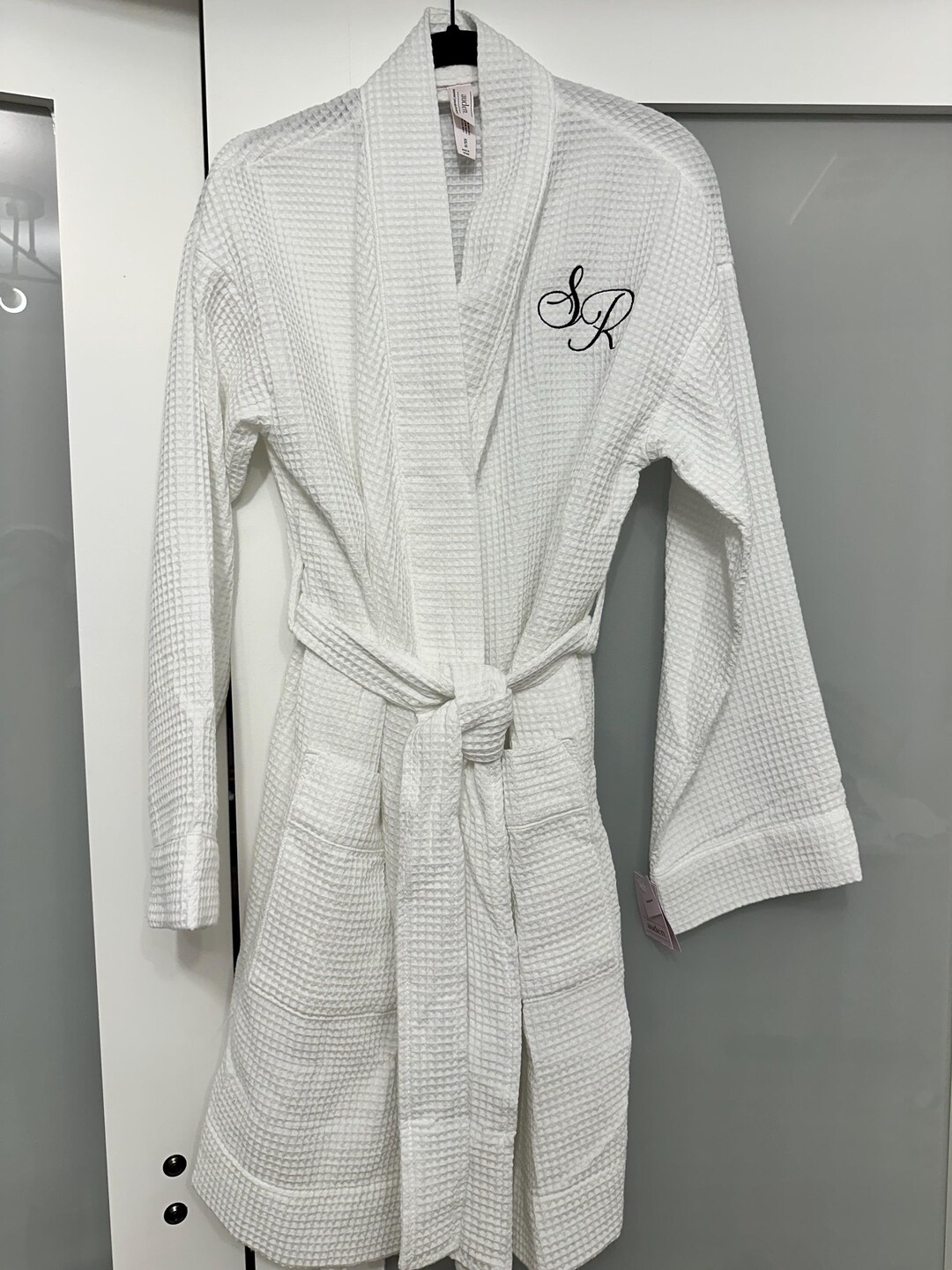 Custom Embroidered Waffle Robe- Full Length - Etsy