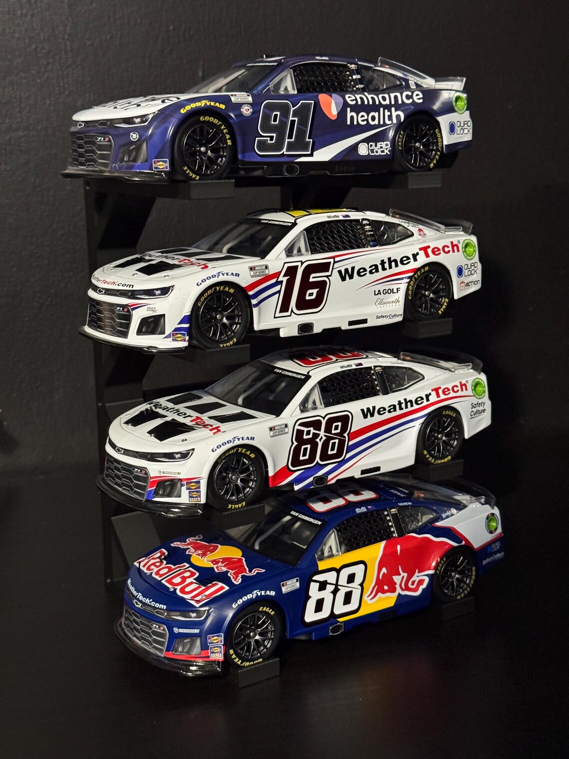 4 Tier 3D Printed PLA 1/24 Diecast Nascar Display Stand NO CARS ...