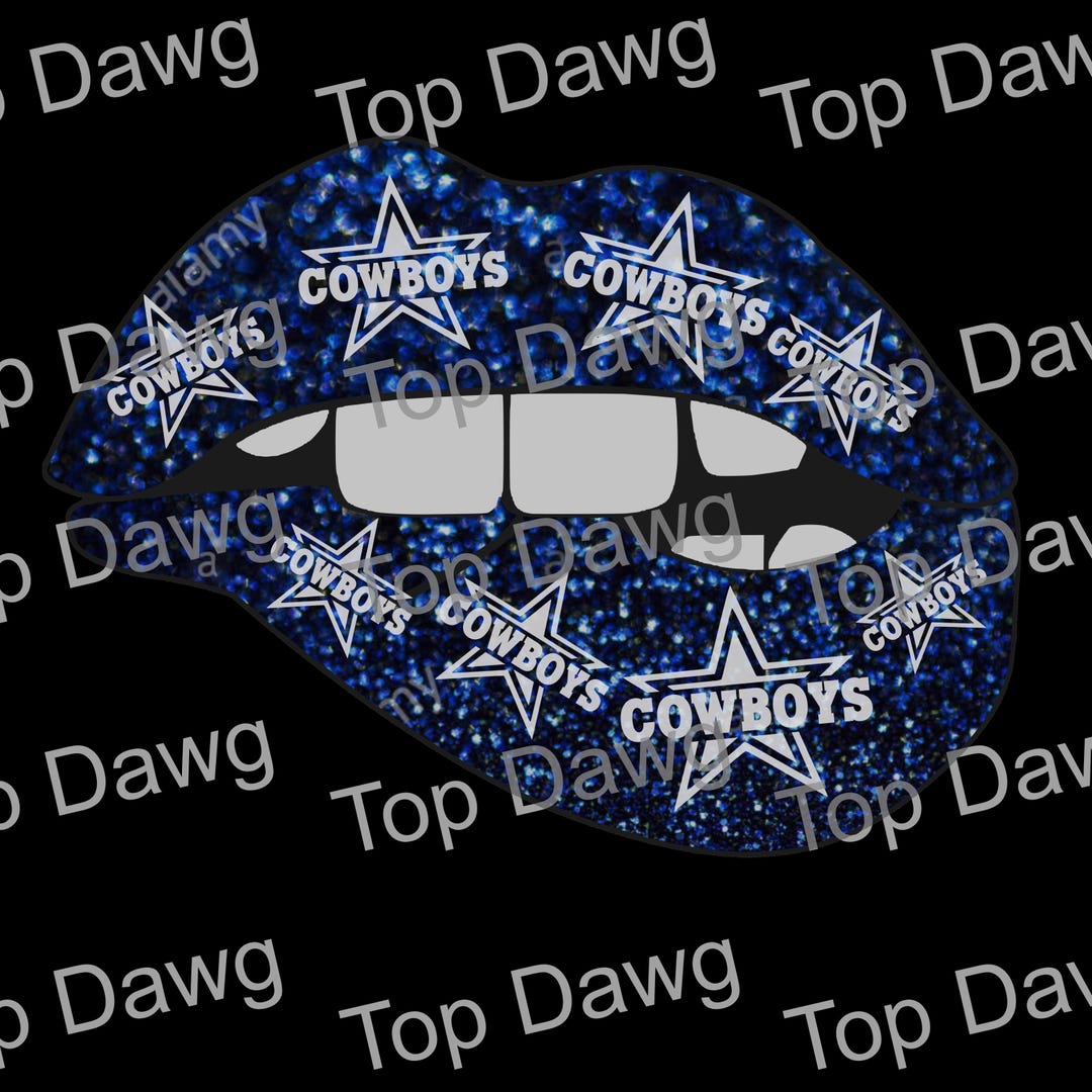 Blue Glitter Star Lips PNG | Football Fan Sublimation (digital Download ...