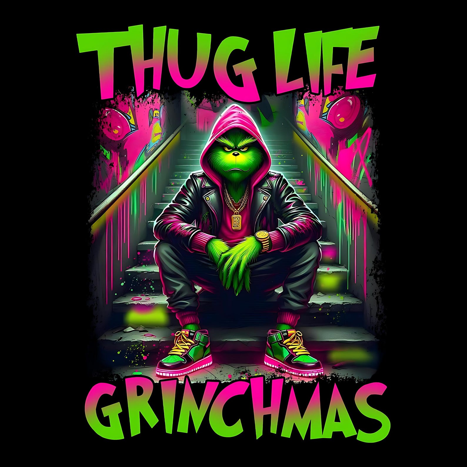 Funny Holiday “thug Life” Christmas Squad PNG | Digital Download ...