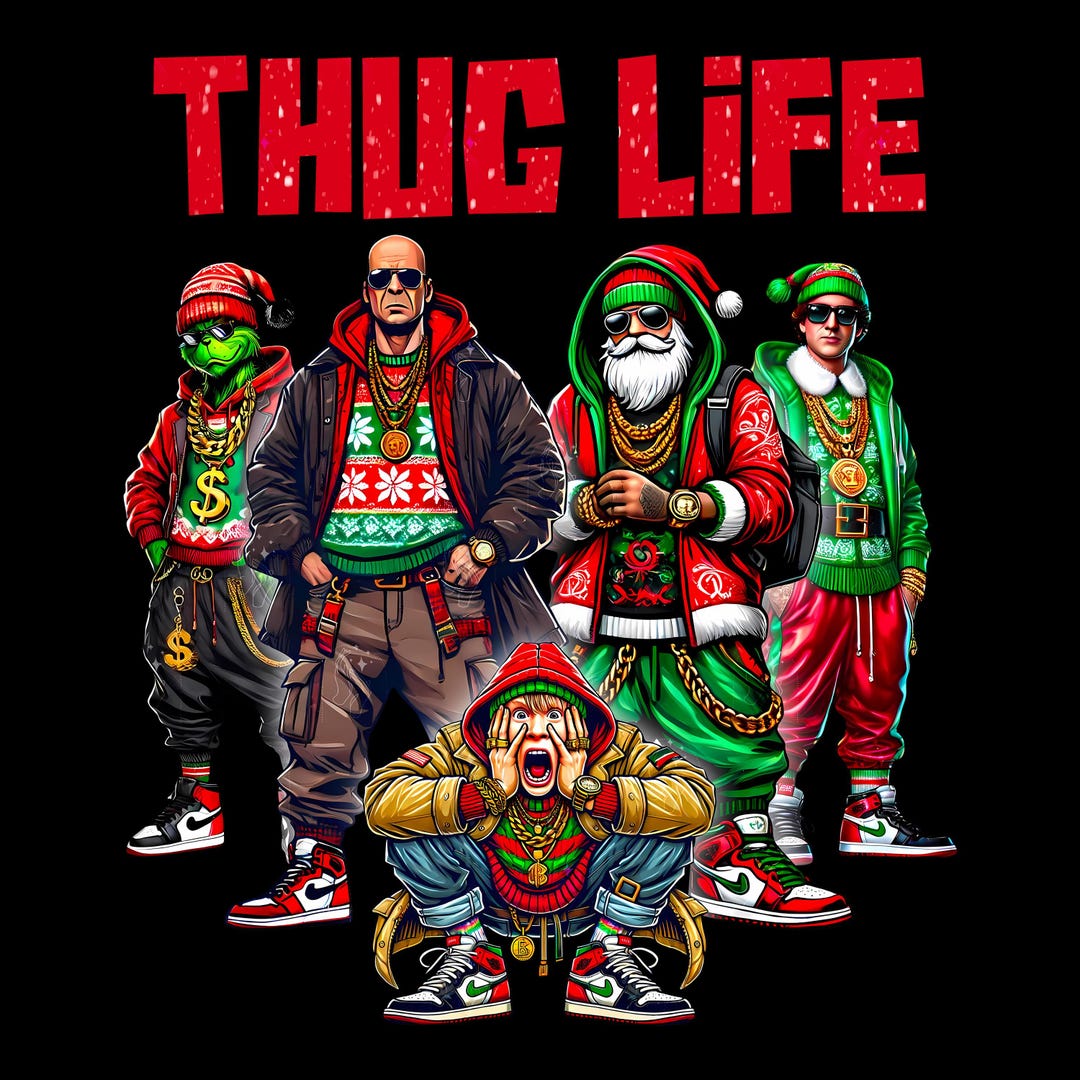 Funny Holiday “thug Life” Christmas Squad PNG | Digital Download ...