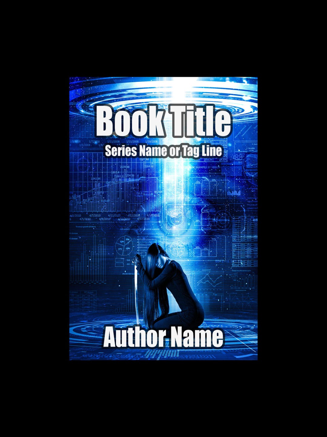 Techno Ninja Science Fiction Book Cover Design | Premade Ebook Cover ...