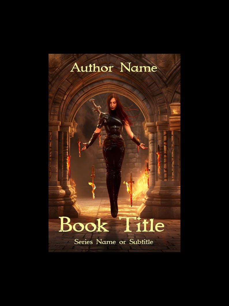 Fire Maiden Dark Fantasy Book Cover Design | Premade Ebook Cover for ...