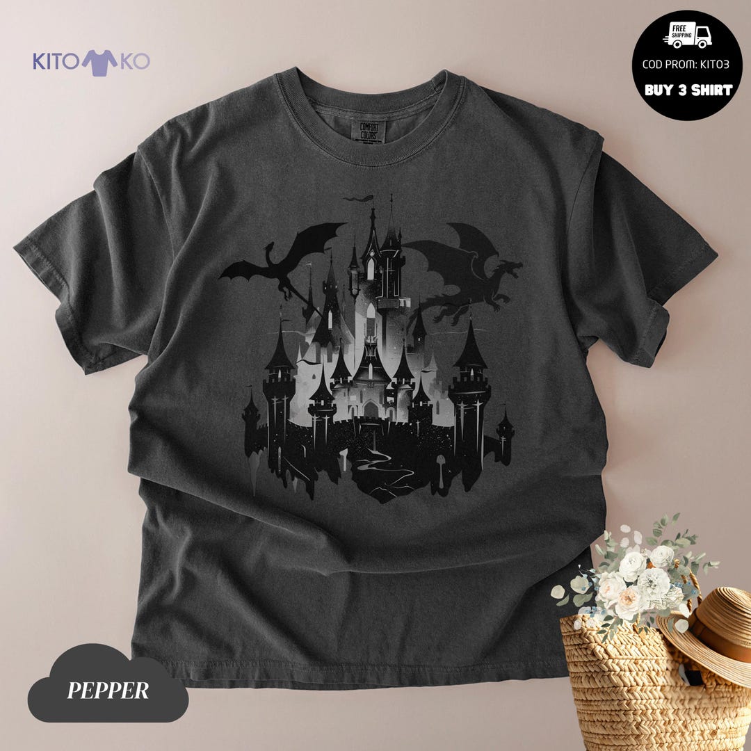 Chillin Like a Villain Shirt Castle Dark Fairytale of Dragons, Magic ...