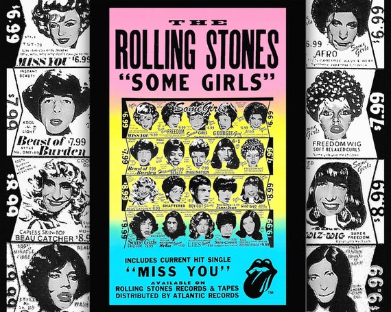ROLLING STONES Some Girls Poster Art Replicas Of The 1978 | Etsy