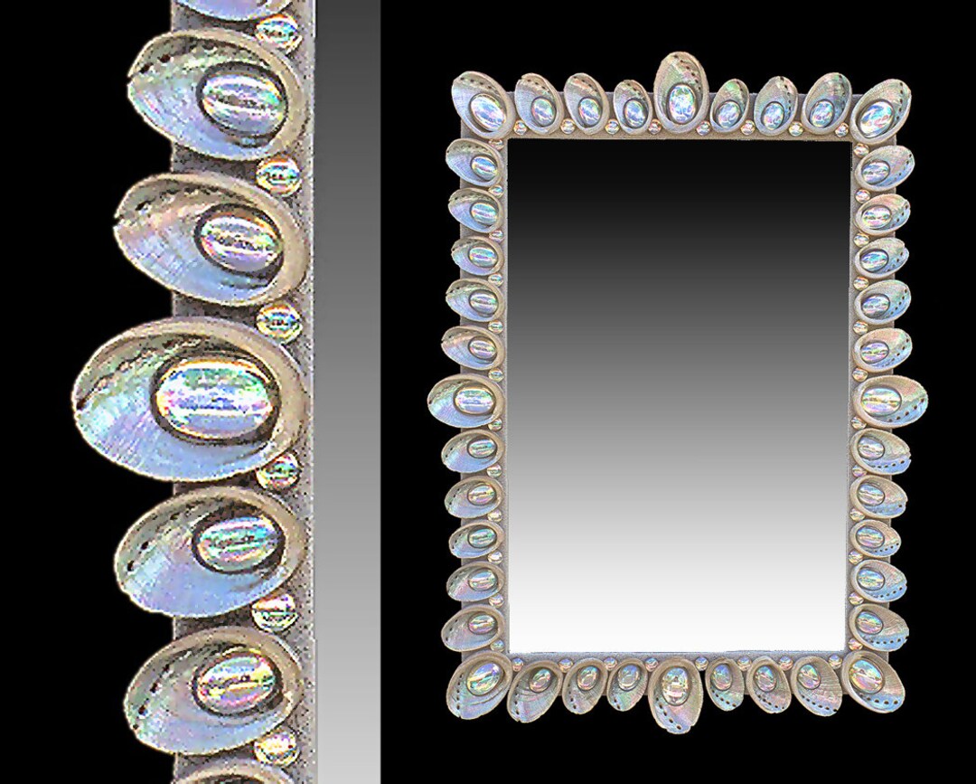 SHELL MIRRORS Custom Made & Designed to Your Size, Color, Shape Allow 6 ...