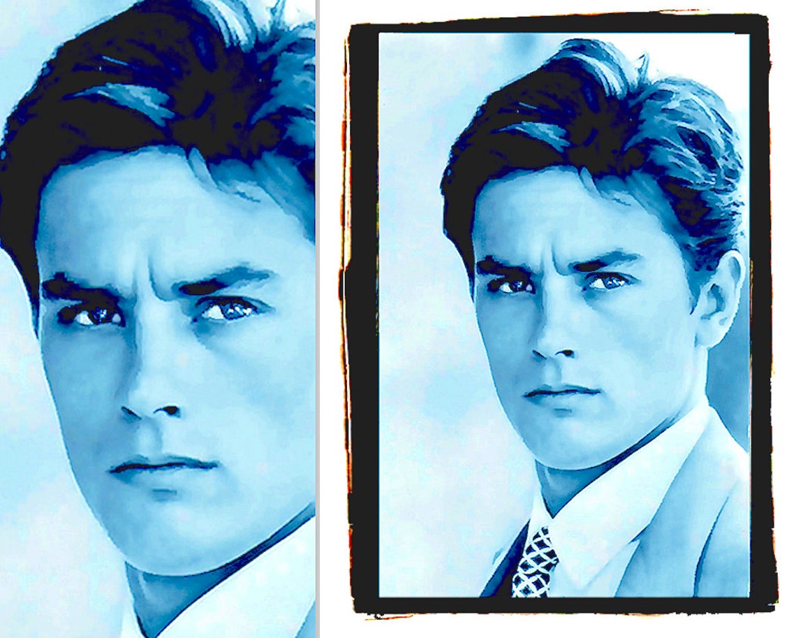 ALAIN DELON Classic Portrait & Poster Reproductions / | Etsy