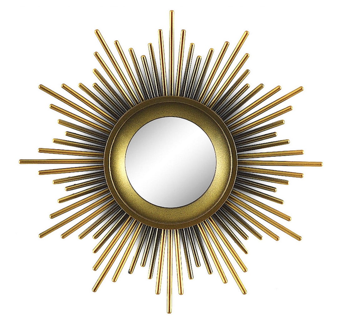 SUNBURST MIRROR • Classic Spikes Design Molded Resin Enameled in ...