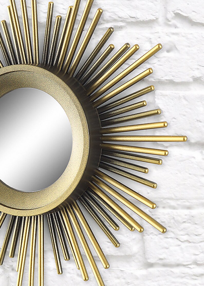 SUNBURST MIRROR Classic Spikes Design Molded Resin Enameled | Etsy