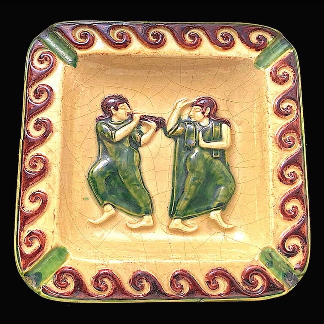 MID CENTURY Ancient Greek Dancers Wall Plaque • Circa 1940s, Repurposed ...