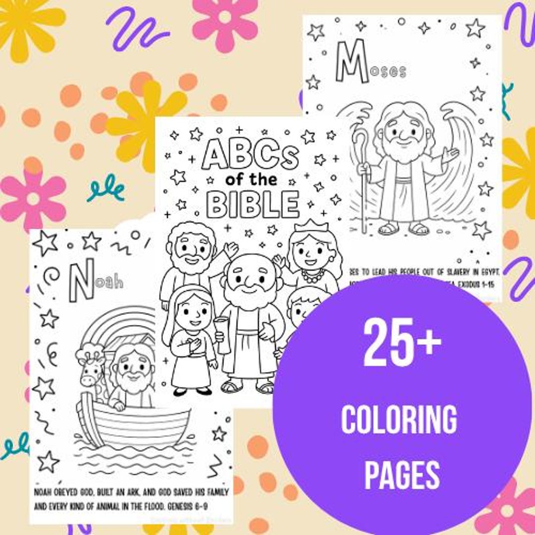 Abcs of the Bible Coloring Book for Kids 5+ Yo | Christian Alphabet ...