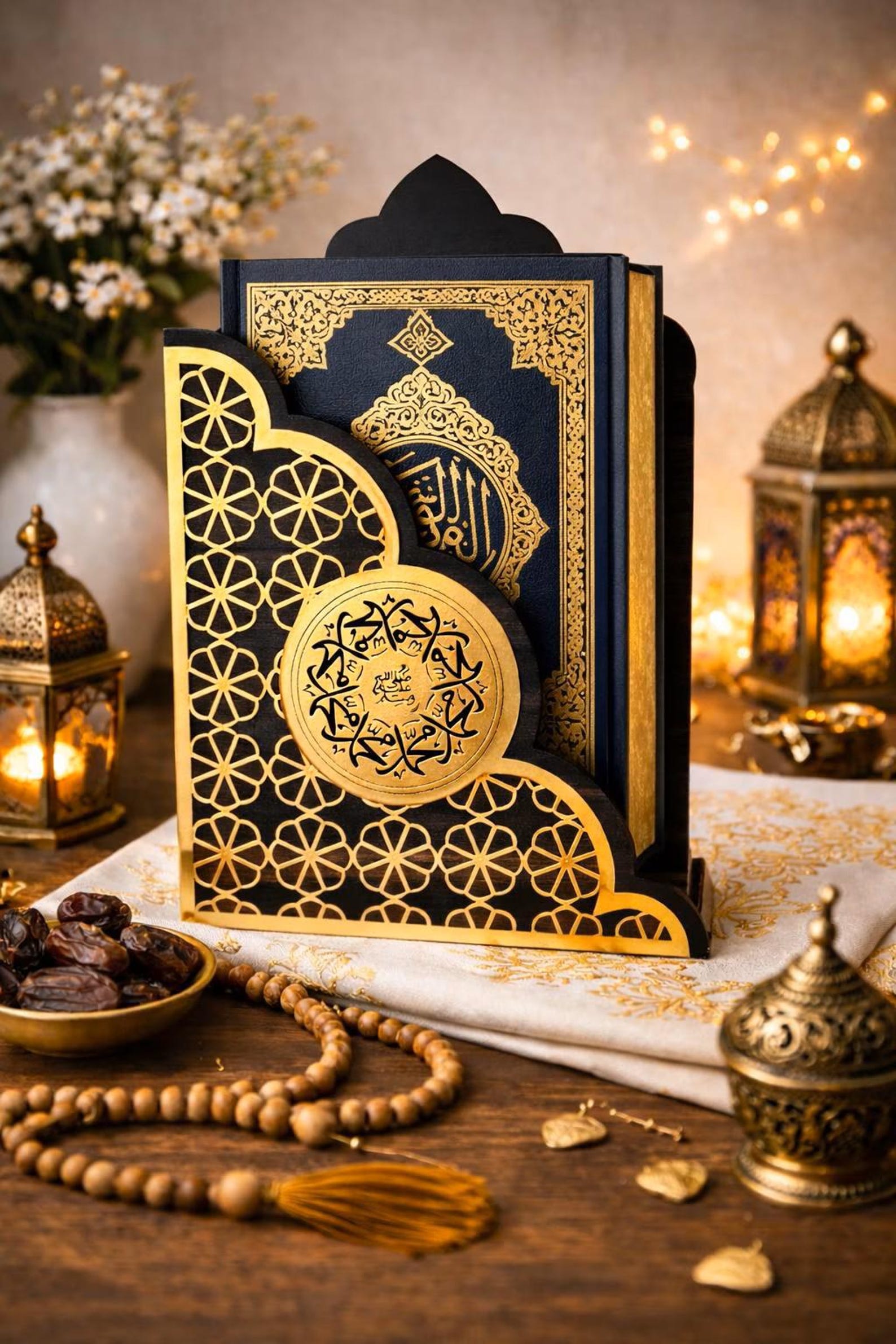 Islamic Quran Holder SVG – Laser Cut Wooden Book Stand File (digital ...
