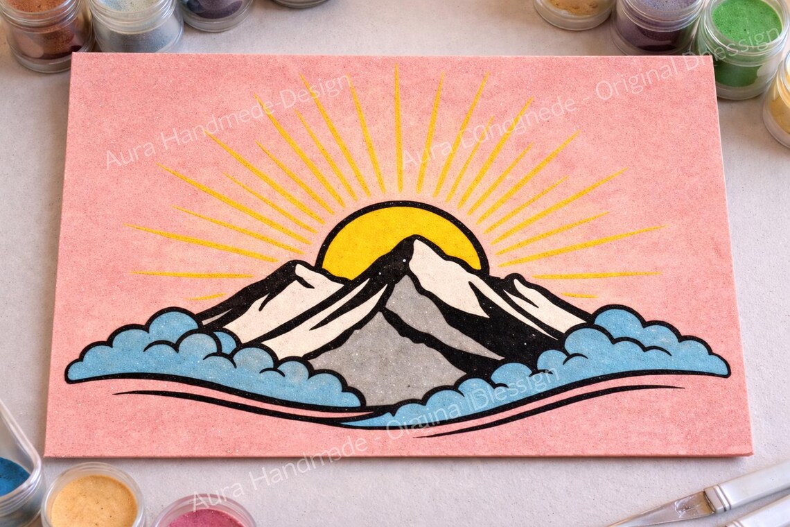 Meditation & Celestial DIY Sand Art Kit – Relaxing Canvas Craft for ...